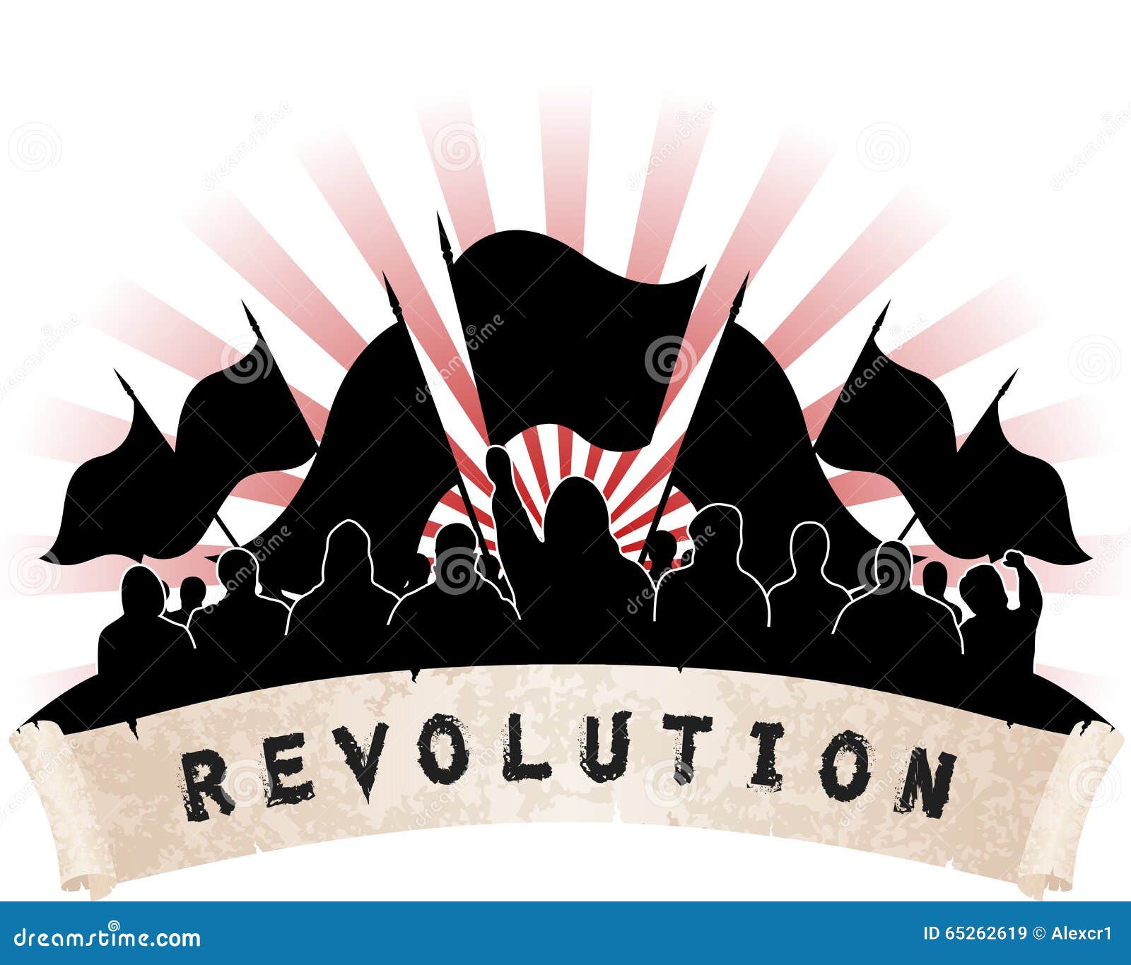 Revolution. stock vector. Illustration of crowd, reality - 65262619