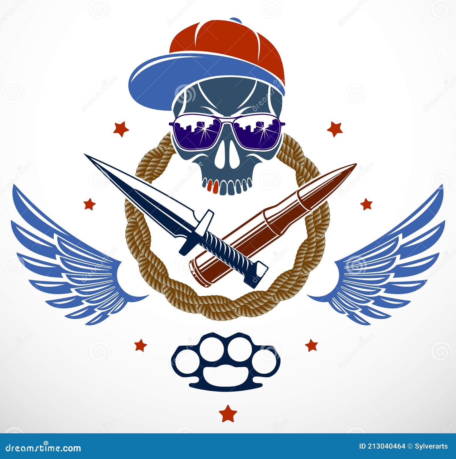 Revolution and Riot Wicked Emblem or Logo with Aggressive Skull ...