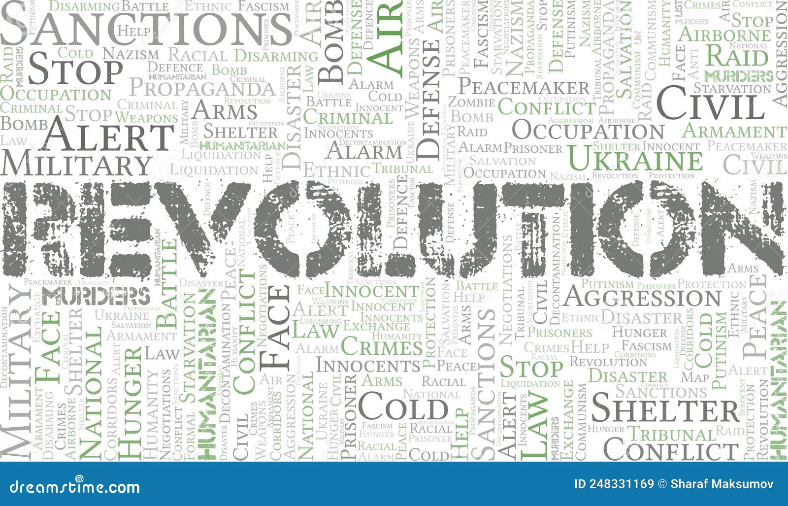Revolution Word Cloud. Vector Made with the Text only. Stock Vector ...