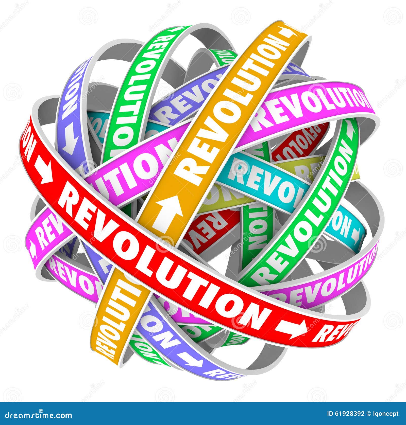 Revolution Words Cycle Change Innovation Evolution Stock Illustration ...