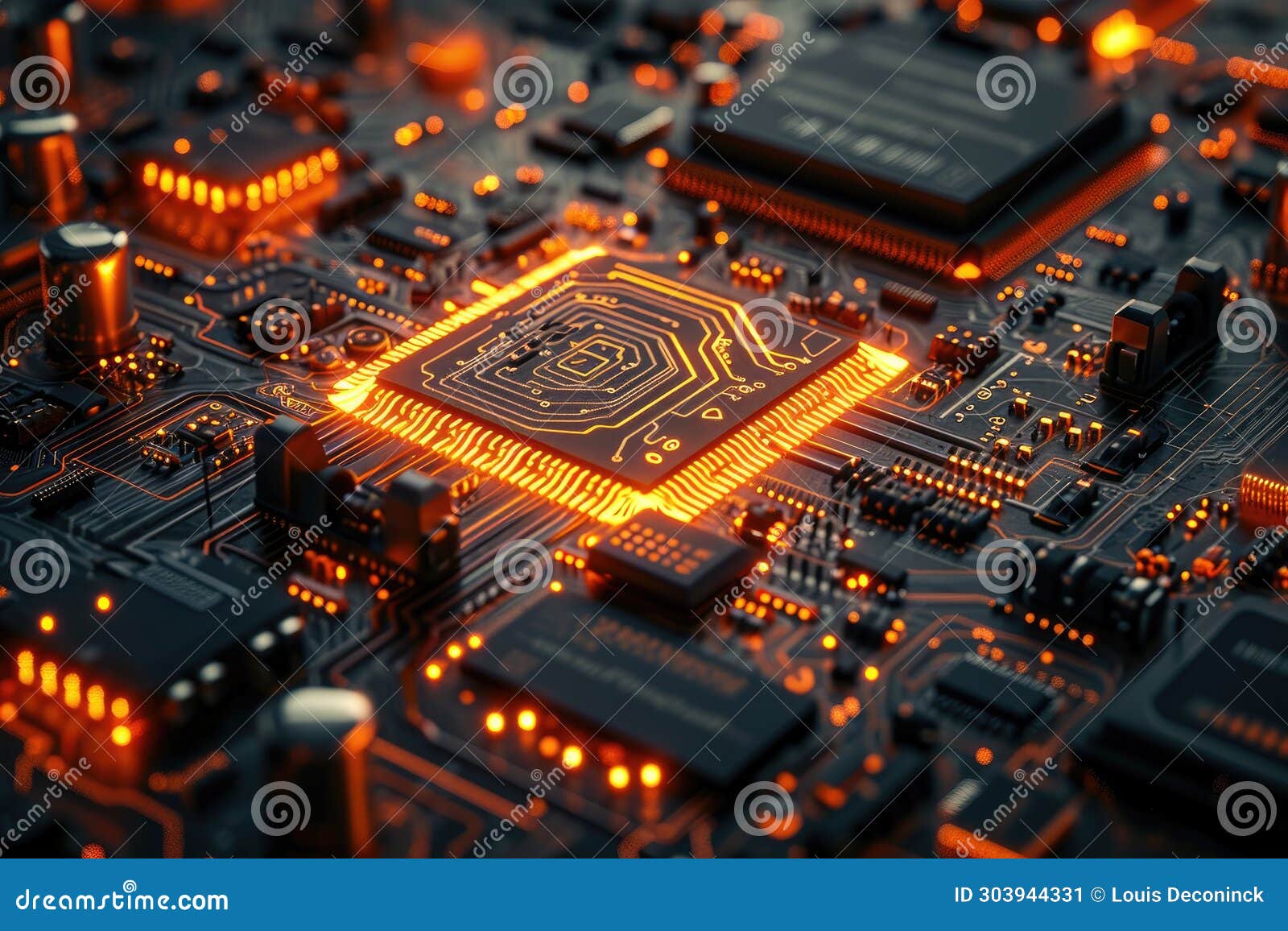 Revolutionary Cybernetic Circuitry Stock Illustration - Illustration of ...