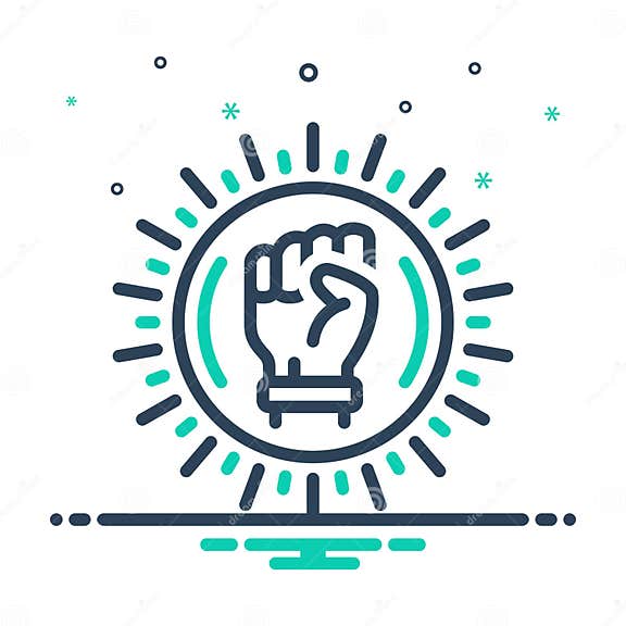 Mix Icon for Revolutionary, Radical and Revolt Stock Vector ...