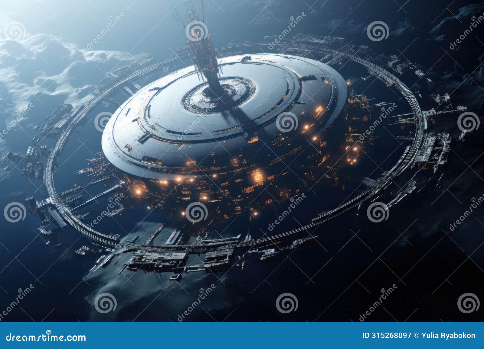 Revolutionary Space Station Earth Cosmic. Generate Ai Stock ...