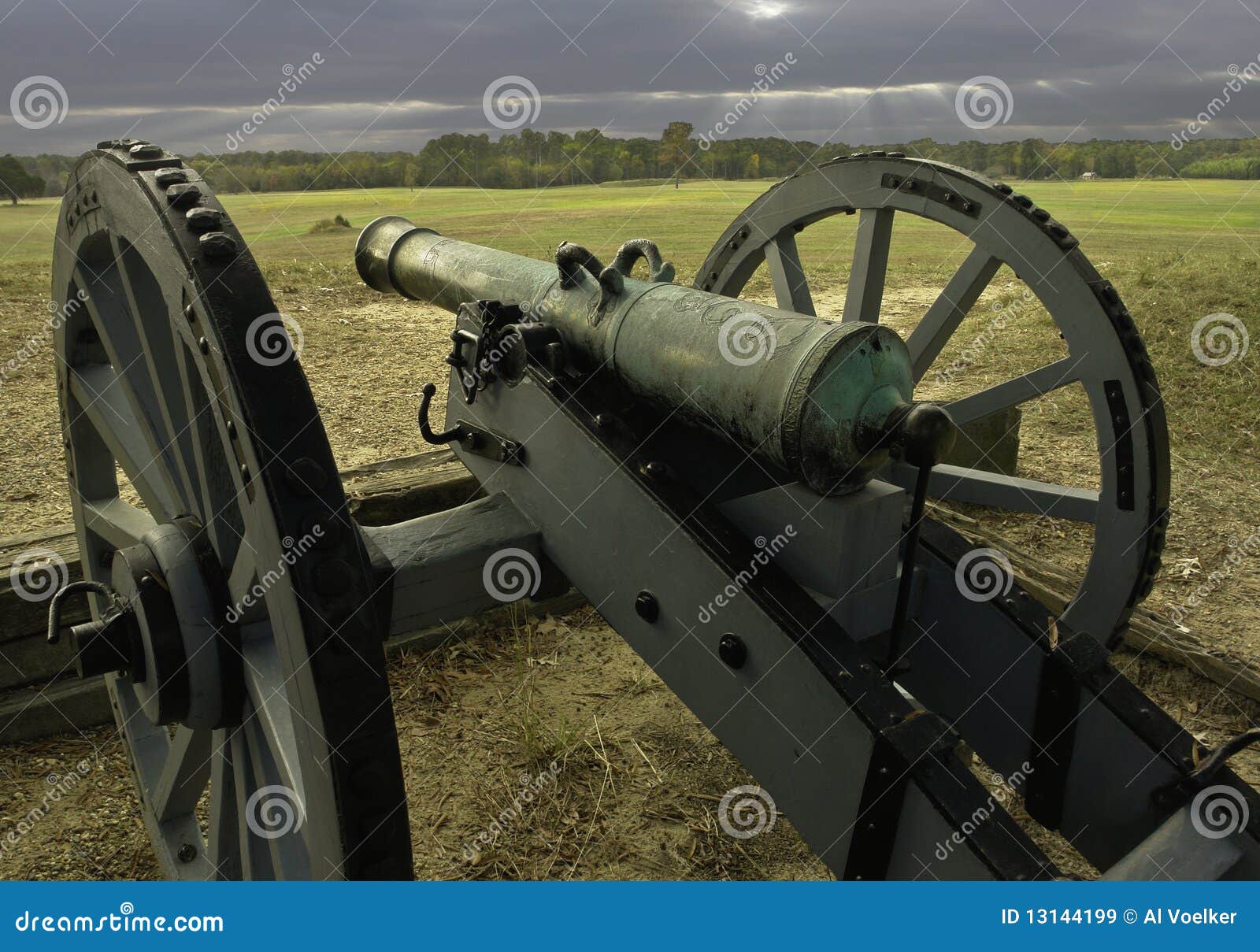 Revolutionary War Cannon Being Fired