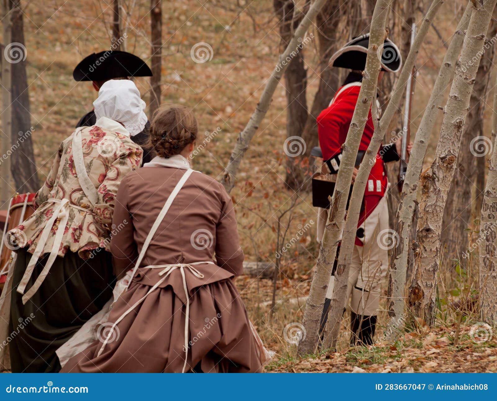 Revolutionary War Reenactment Editorial Photography - Image of woman ...