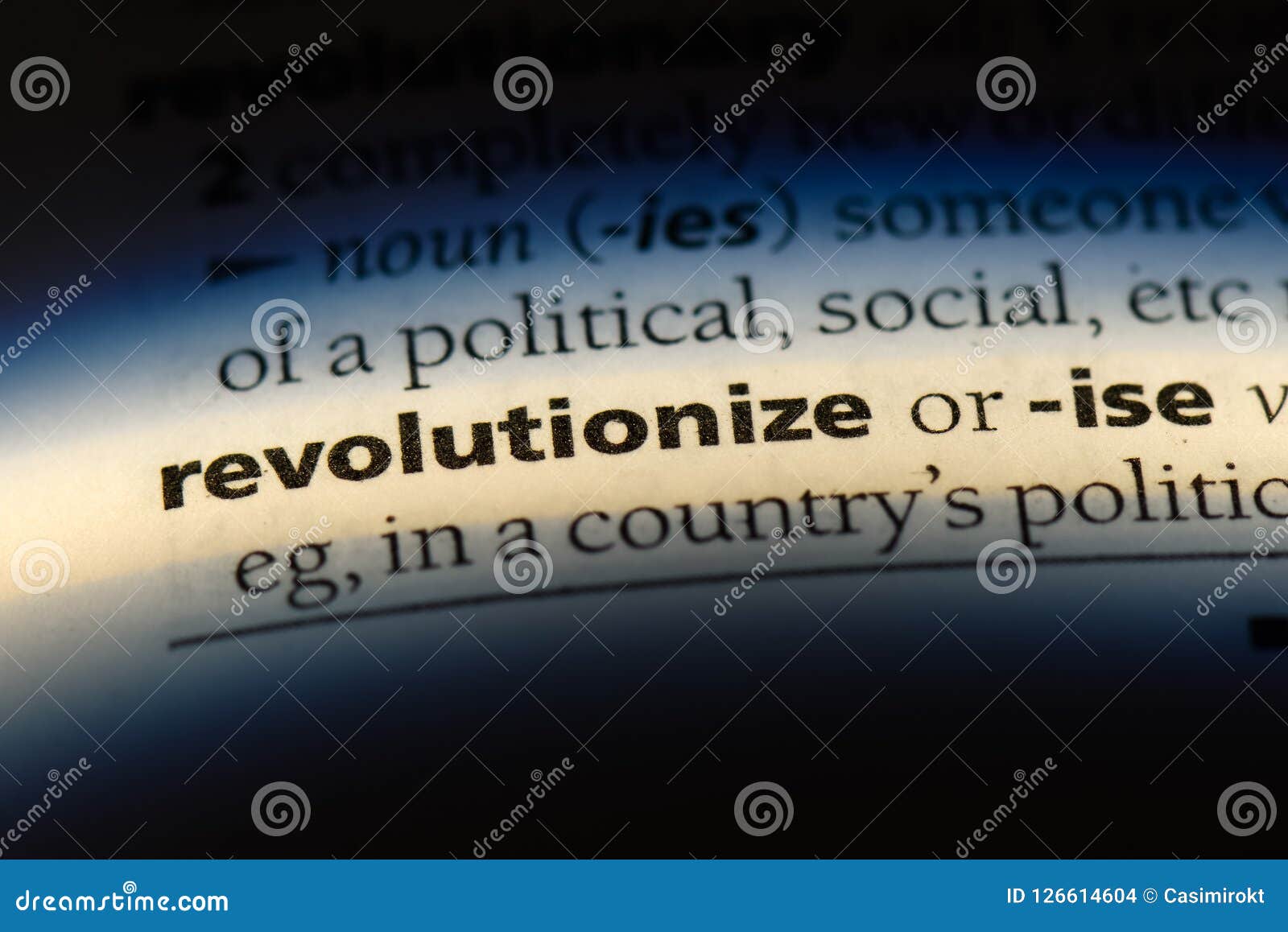 Revolutionize stock photo. Image of printed, idea, macro - 126614604