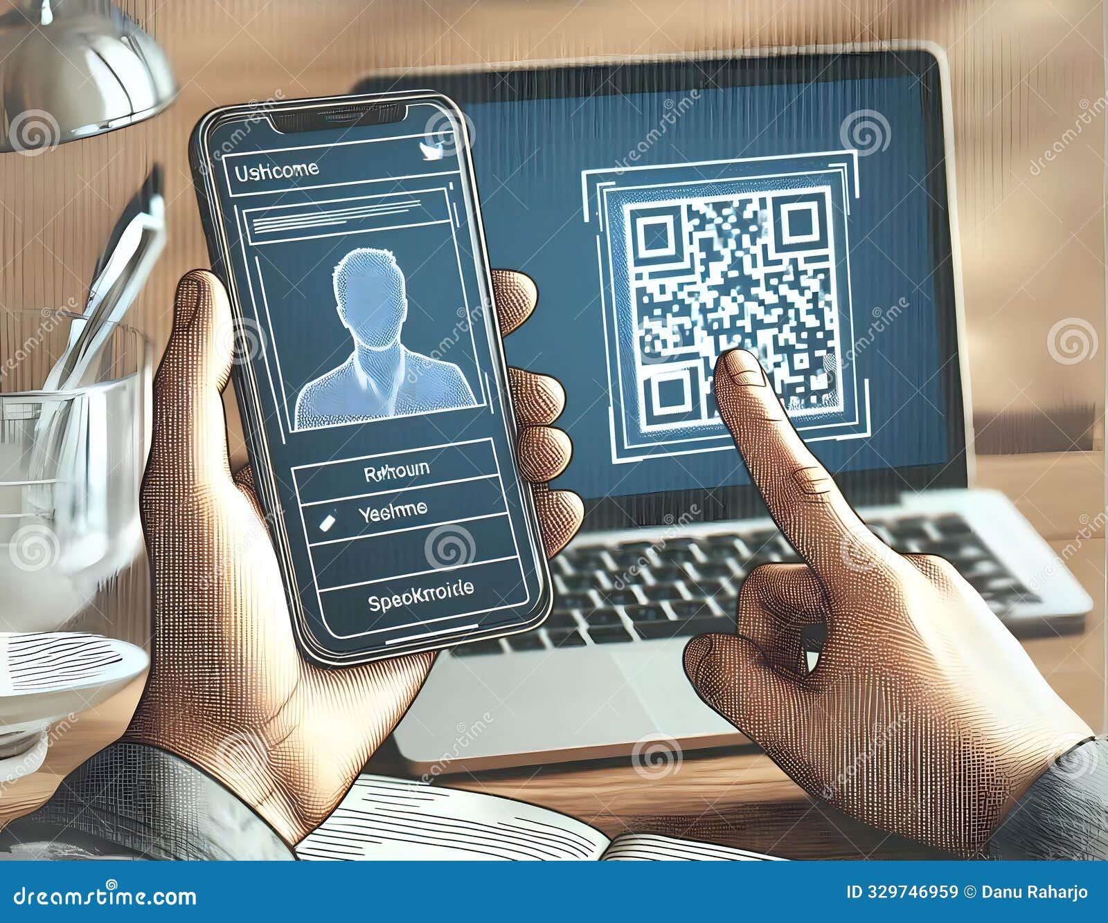Revolutionizing Cybersecurity With QR Code Authentication Stock Photo ... Revolutionizing Cybersecurity With QR Code Authentication Stock Photo ...