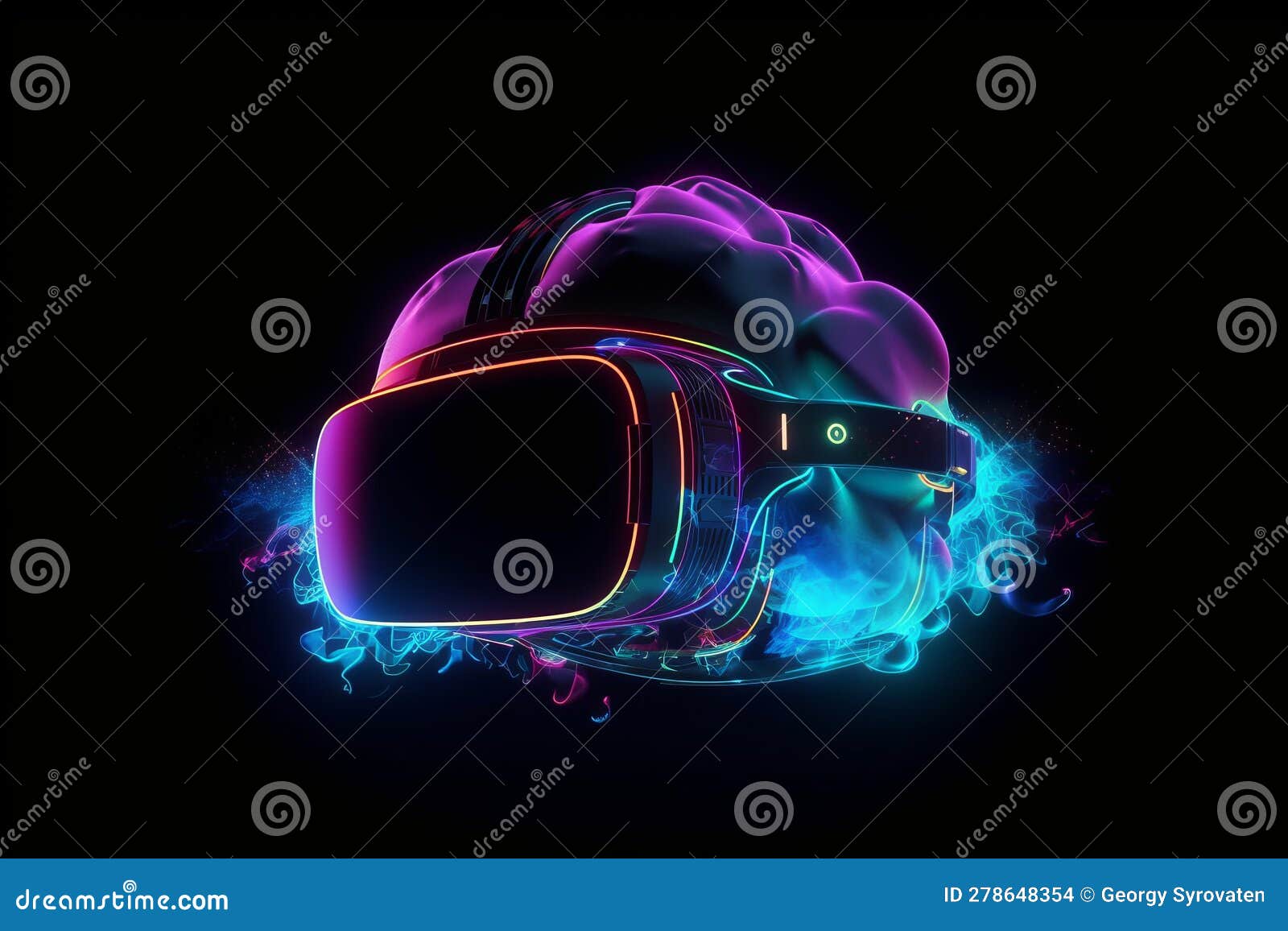 Transforming Tech: Neon Cloud and VR Icon Represent Immersive Cloud ...