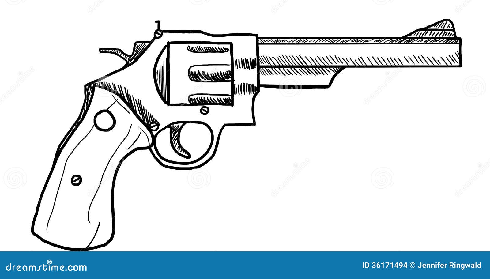 Revolver illustration stock. Illustration du firearm - 36171494