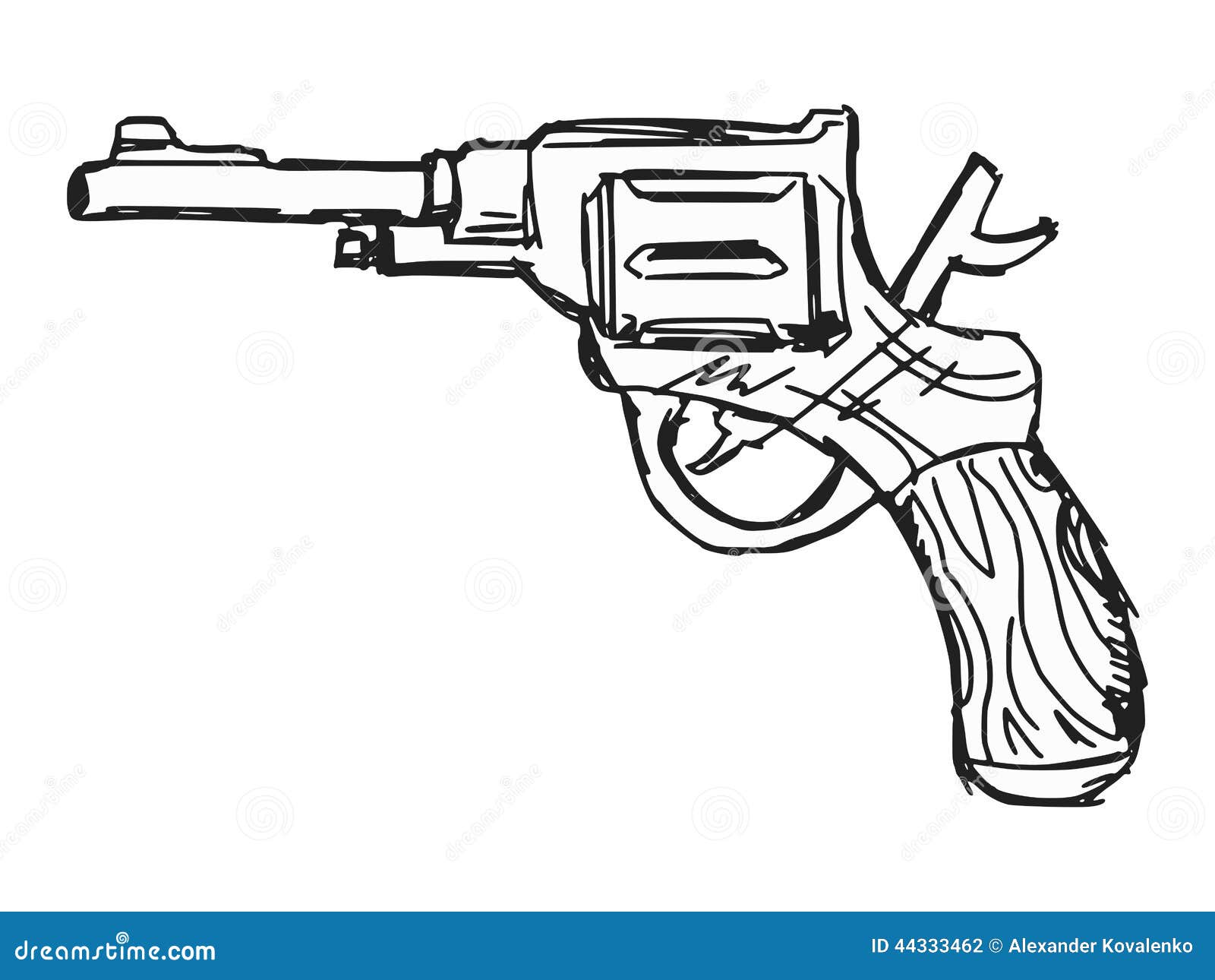 Revolver vektor abbildung. Illustration von profil, auslöser - 44333462