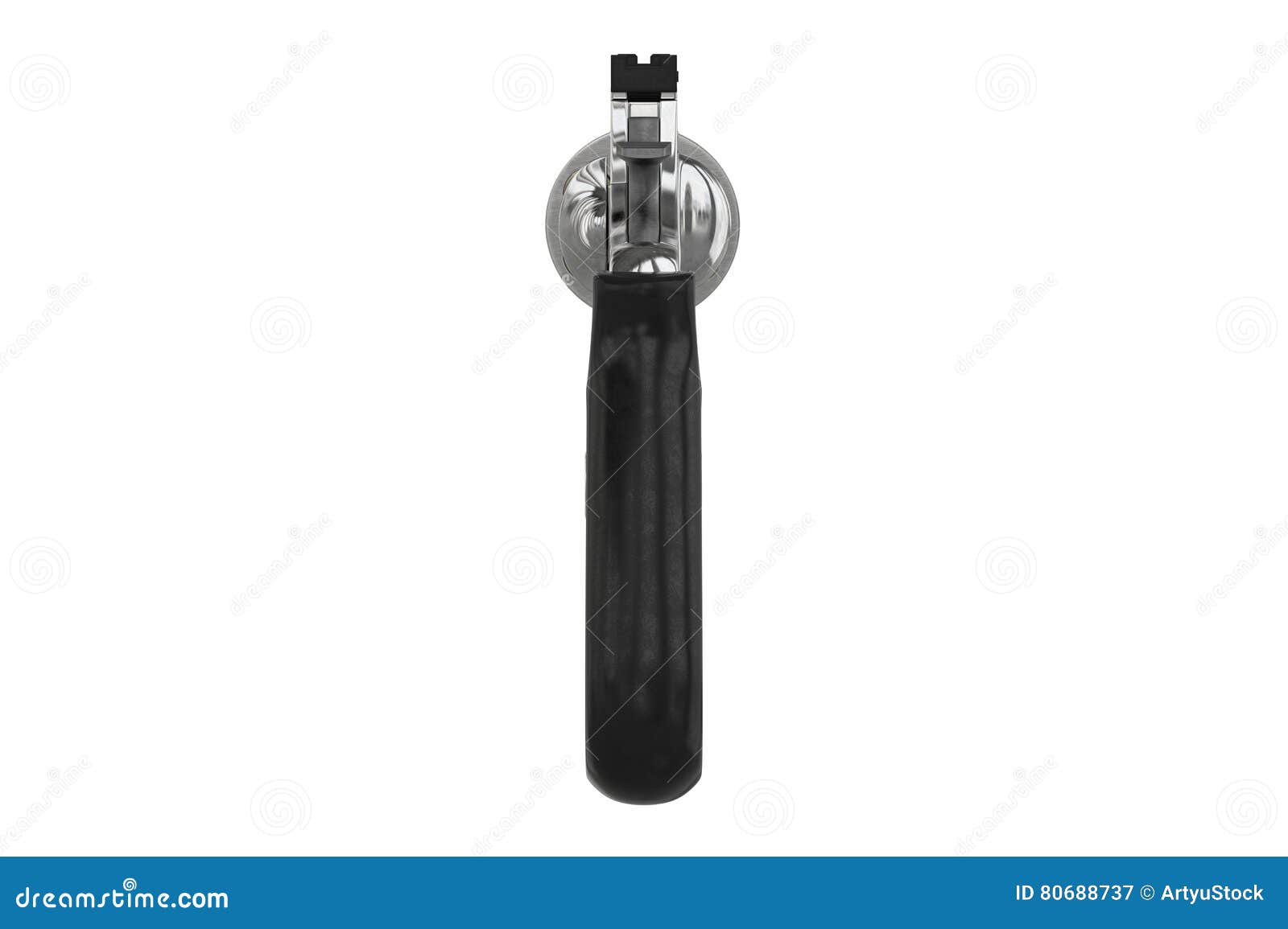 Revolver, back view stock illustration. Illustration of caliber - 80688737