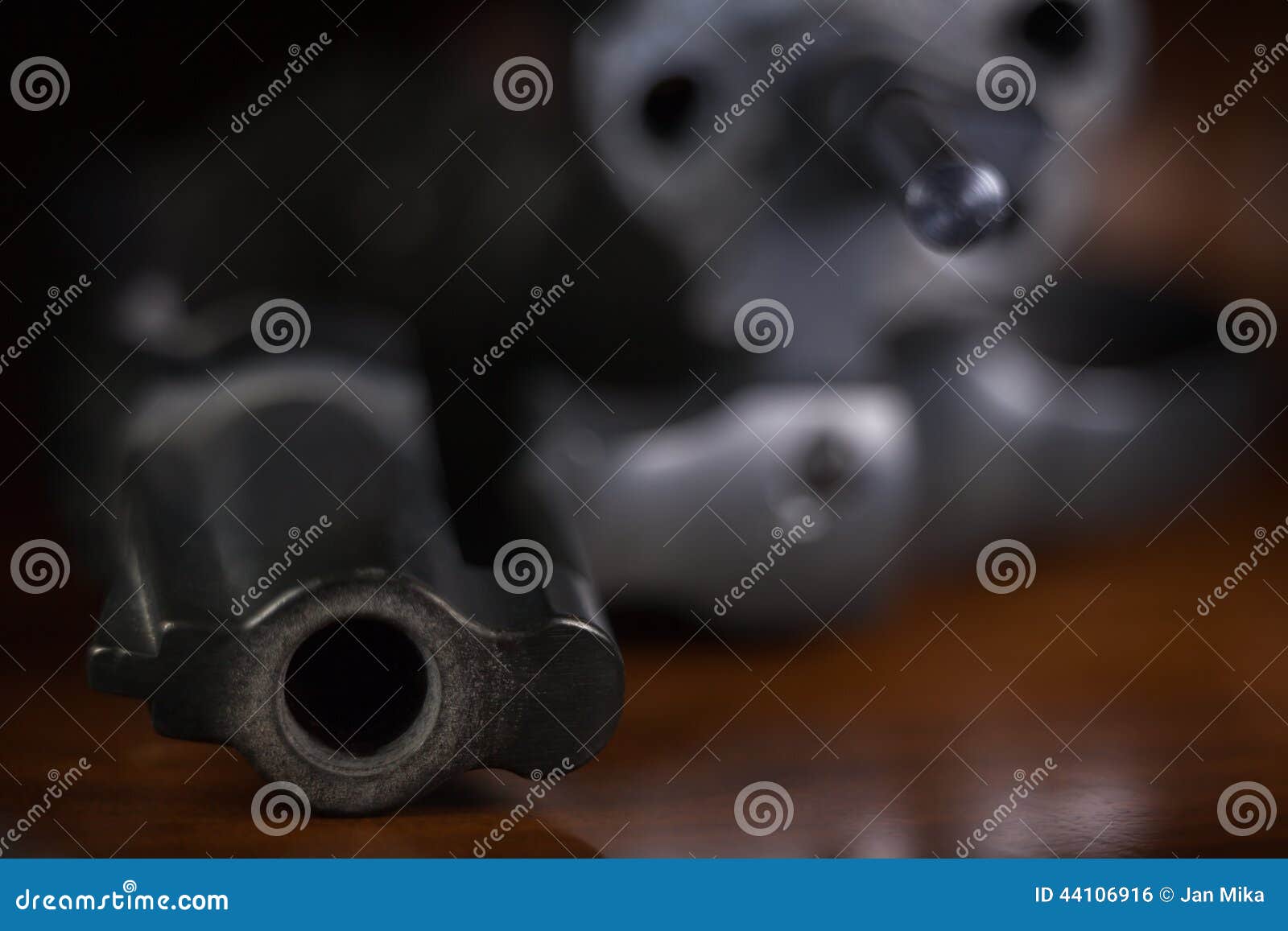 Revolver barrel stock photo. Image of detail, crime, handgun - 44106916