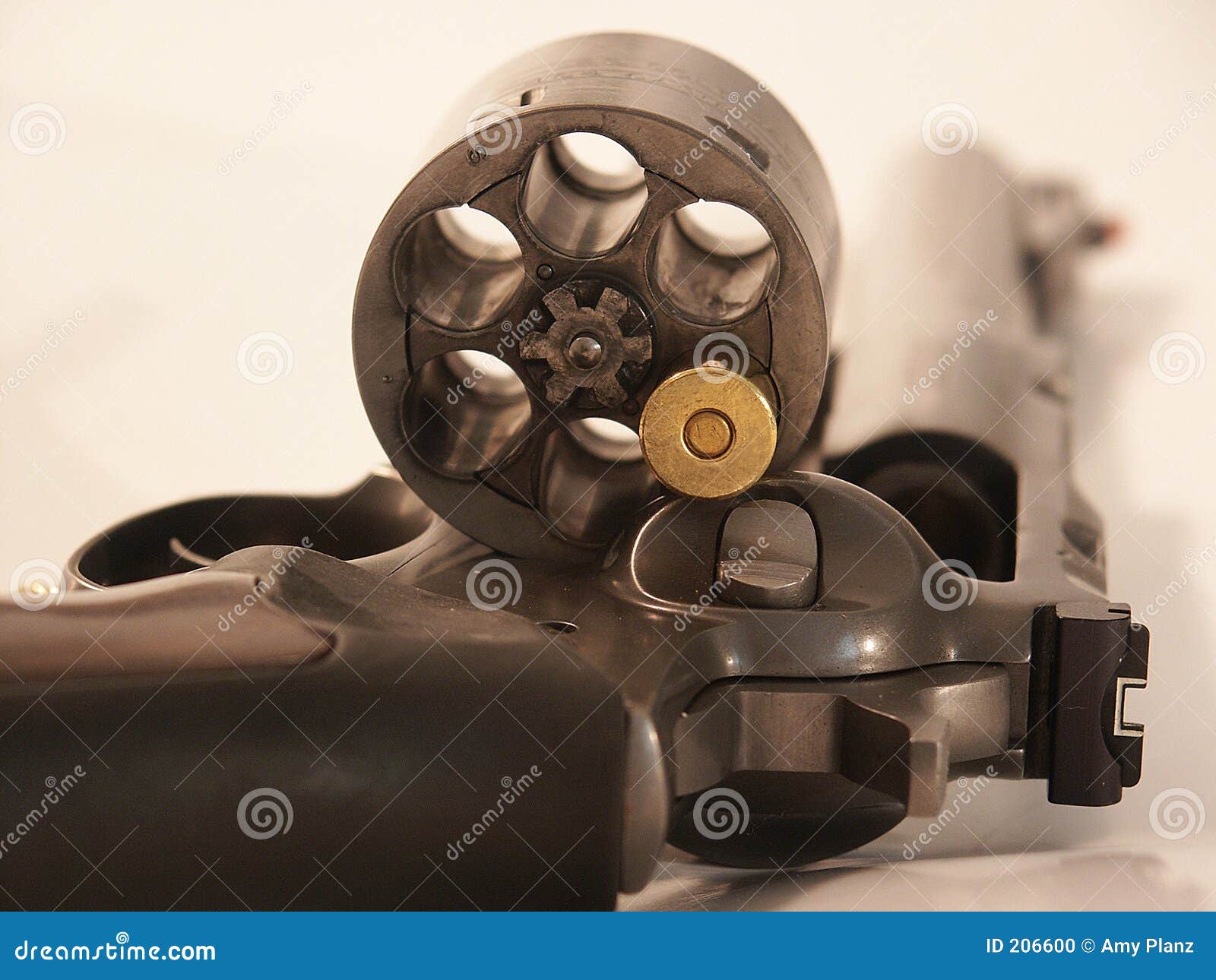 Revolver with bullet stock photo. Image of large, police - 206600