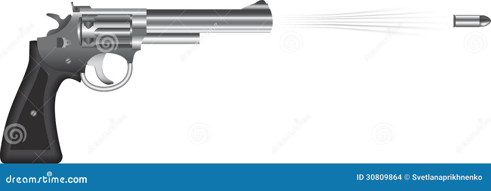Revolver stock vector. Illustration of equipment, weapon - 30809864