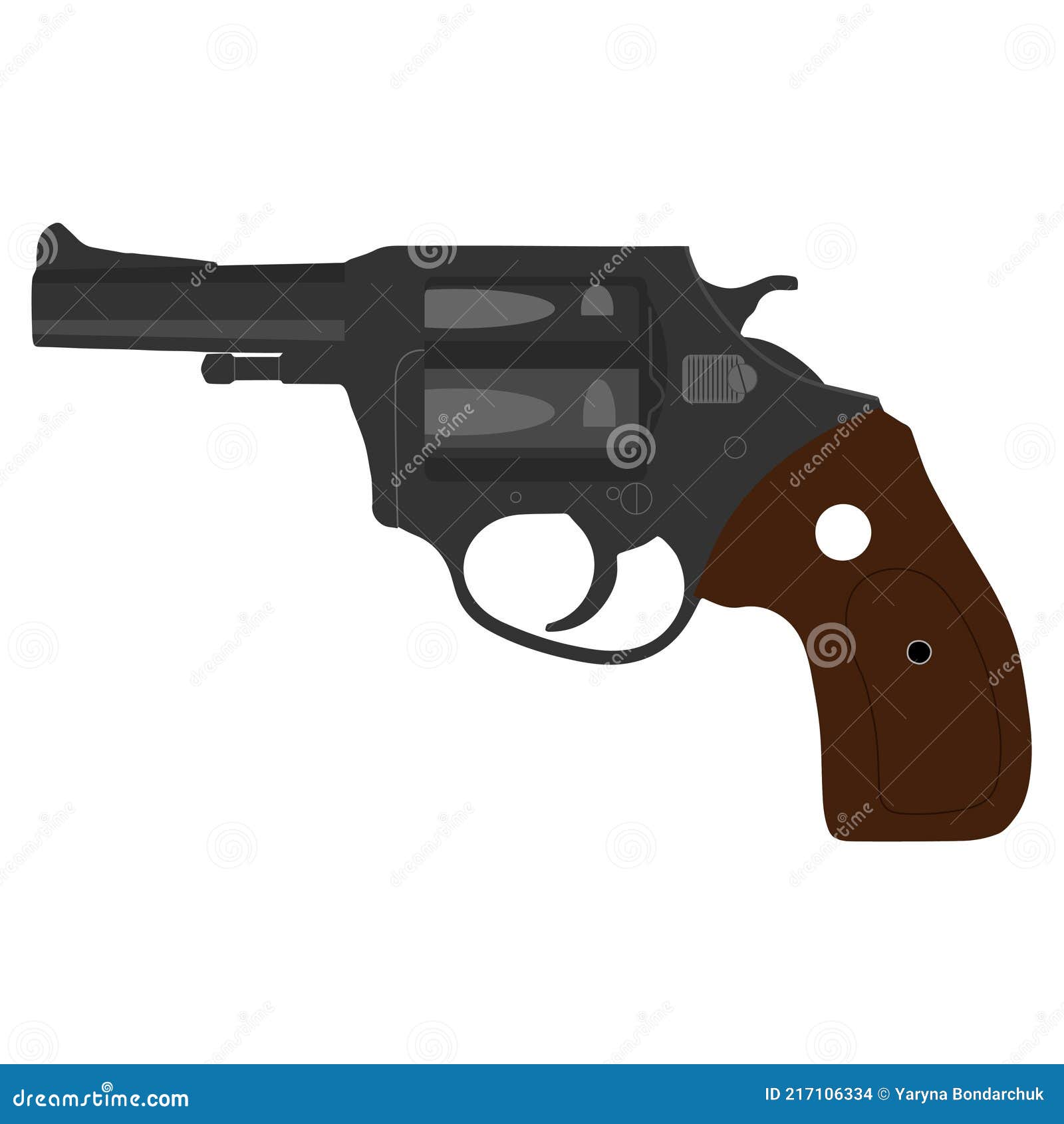 Revolver Flat Vector Illustration. Portable Gun, Protective Equipment ...