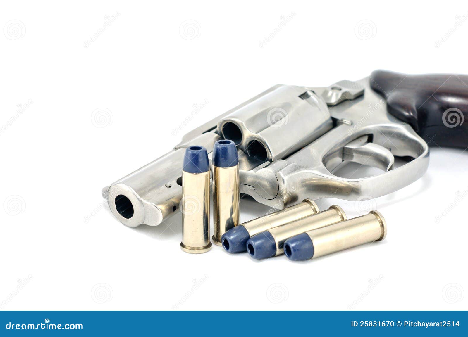 Revolver Gun .38 Mm and Bullets Stock Photo - Image of ammunition ...