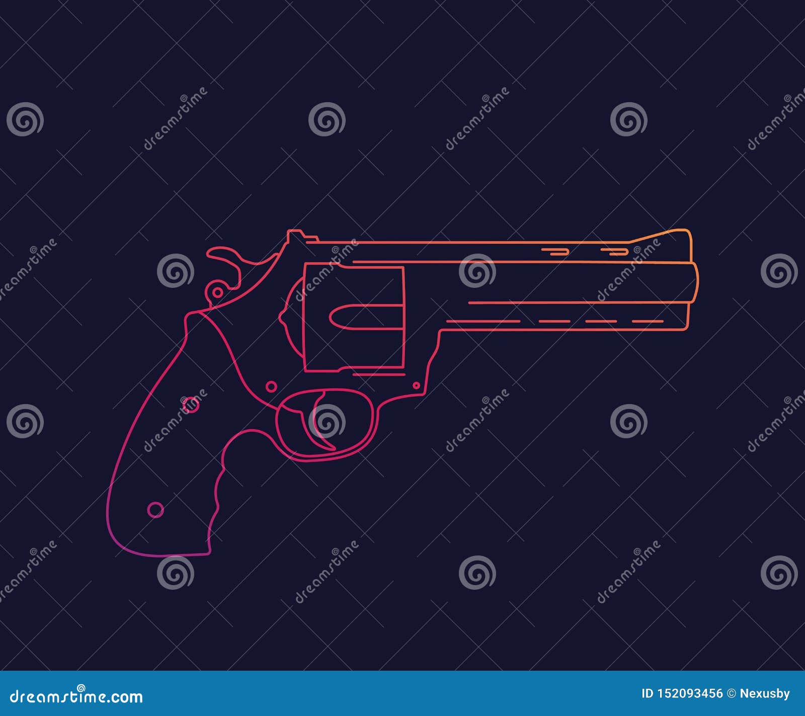 Revolver Linear Icon. Modern Outline Revolver Logo Concept On Wh ...