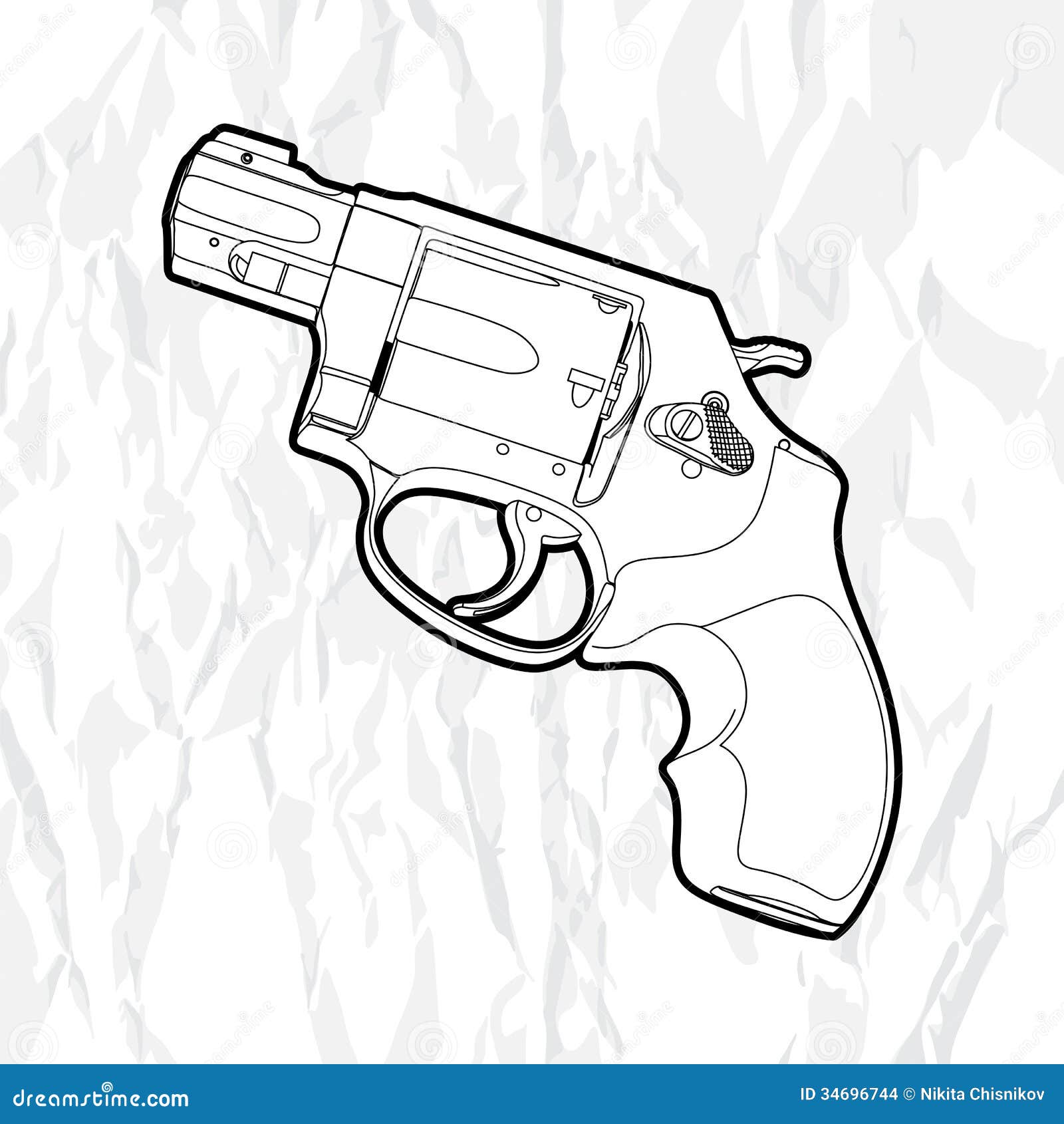 Revolver gun stock illustration. Illustration of weapon - 34696744