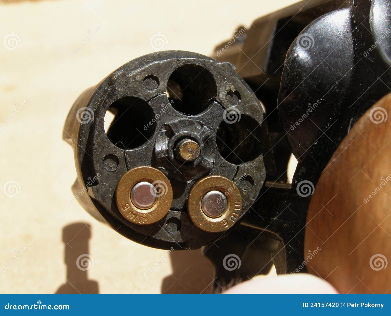 Revolver Hand Gun with Bullets Stock Photo - Image of fantastic ...