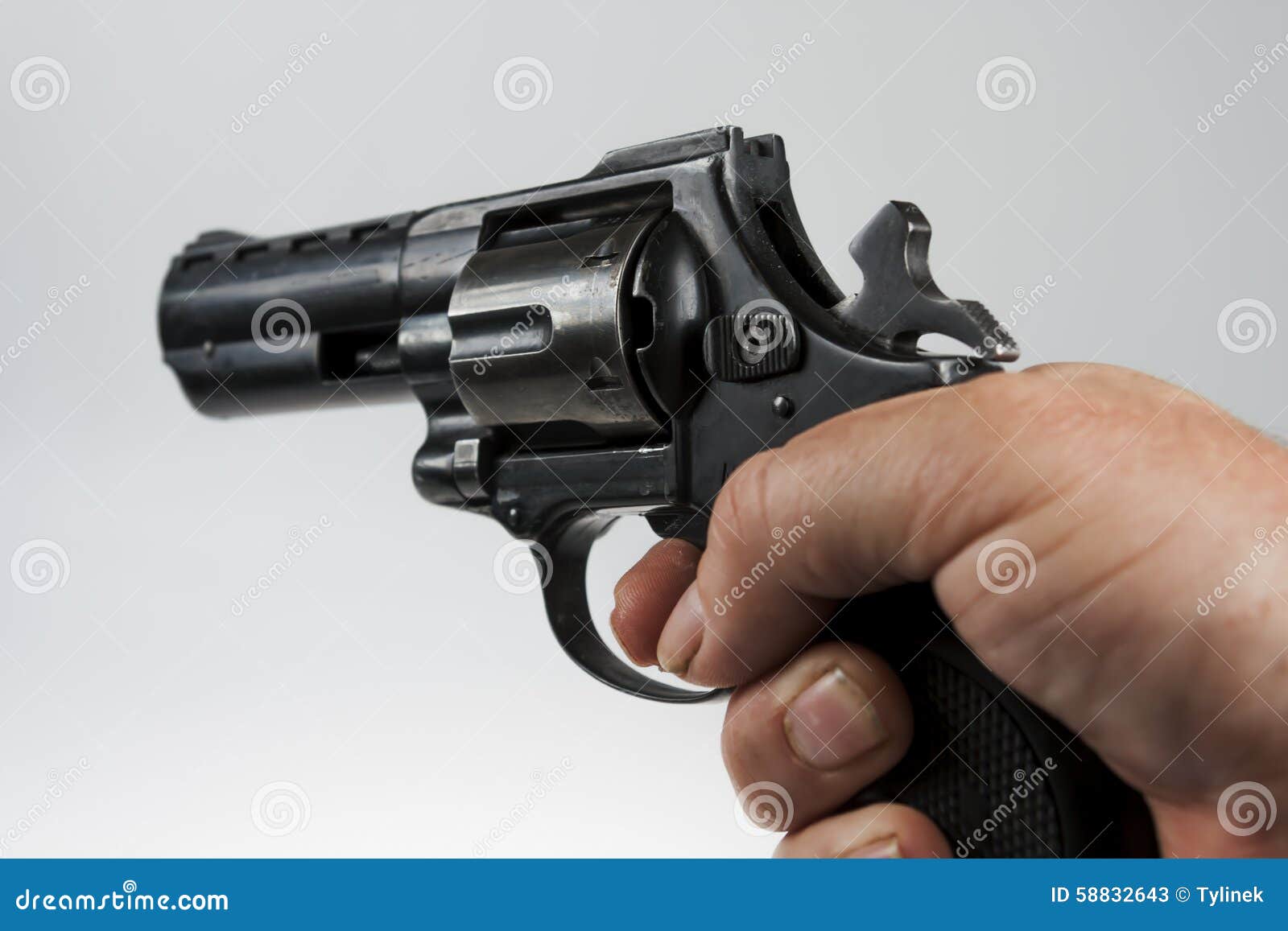 Revolver stock image. Image of metal, hand, danger, kill - 58832643