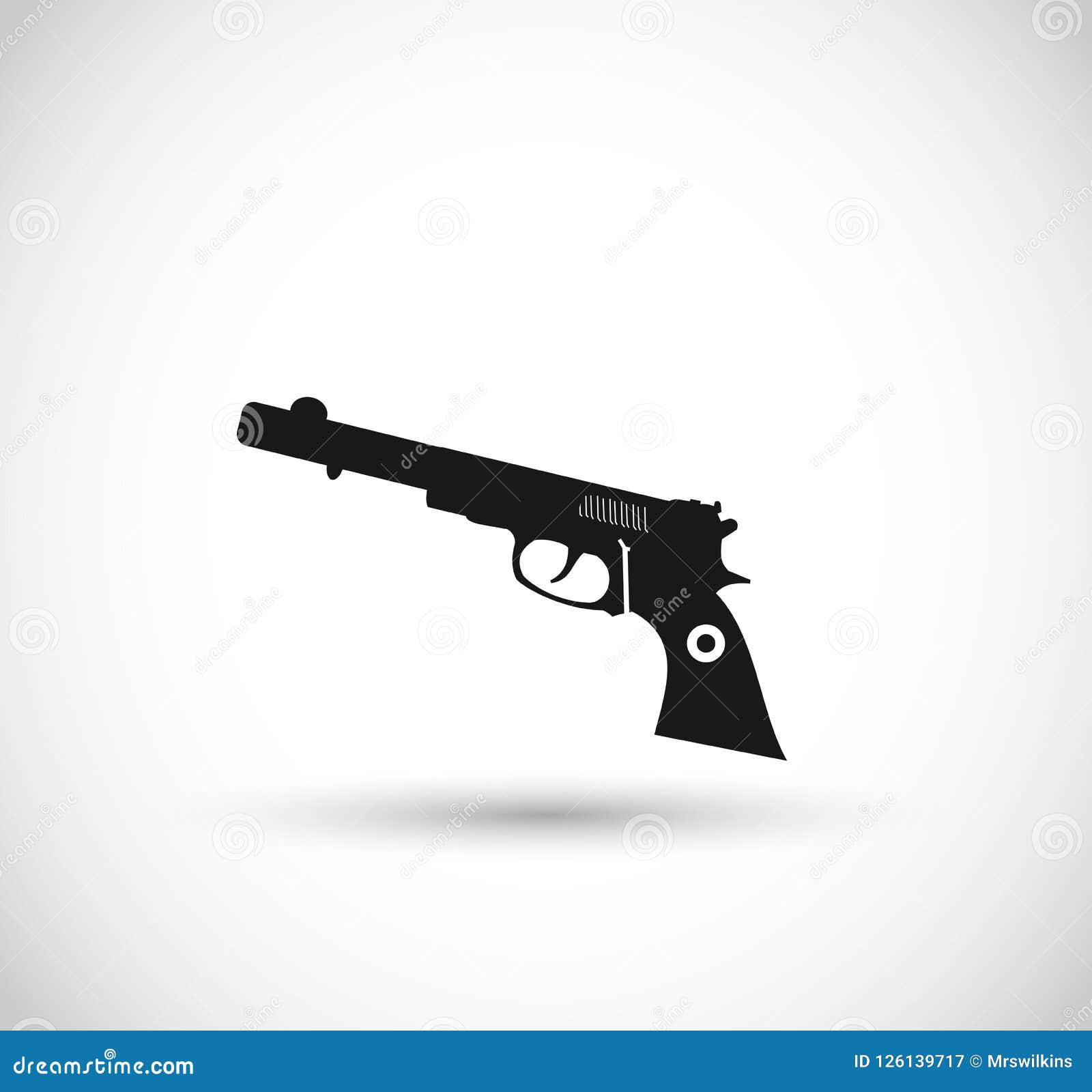 Revolver icon stock illustration. Illustration of ammunition - 126139717