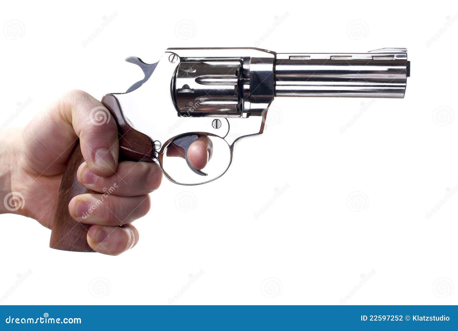 Revolver isolated on white stock photo. Image of defend - 22597252