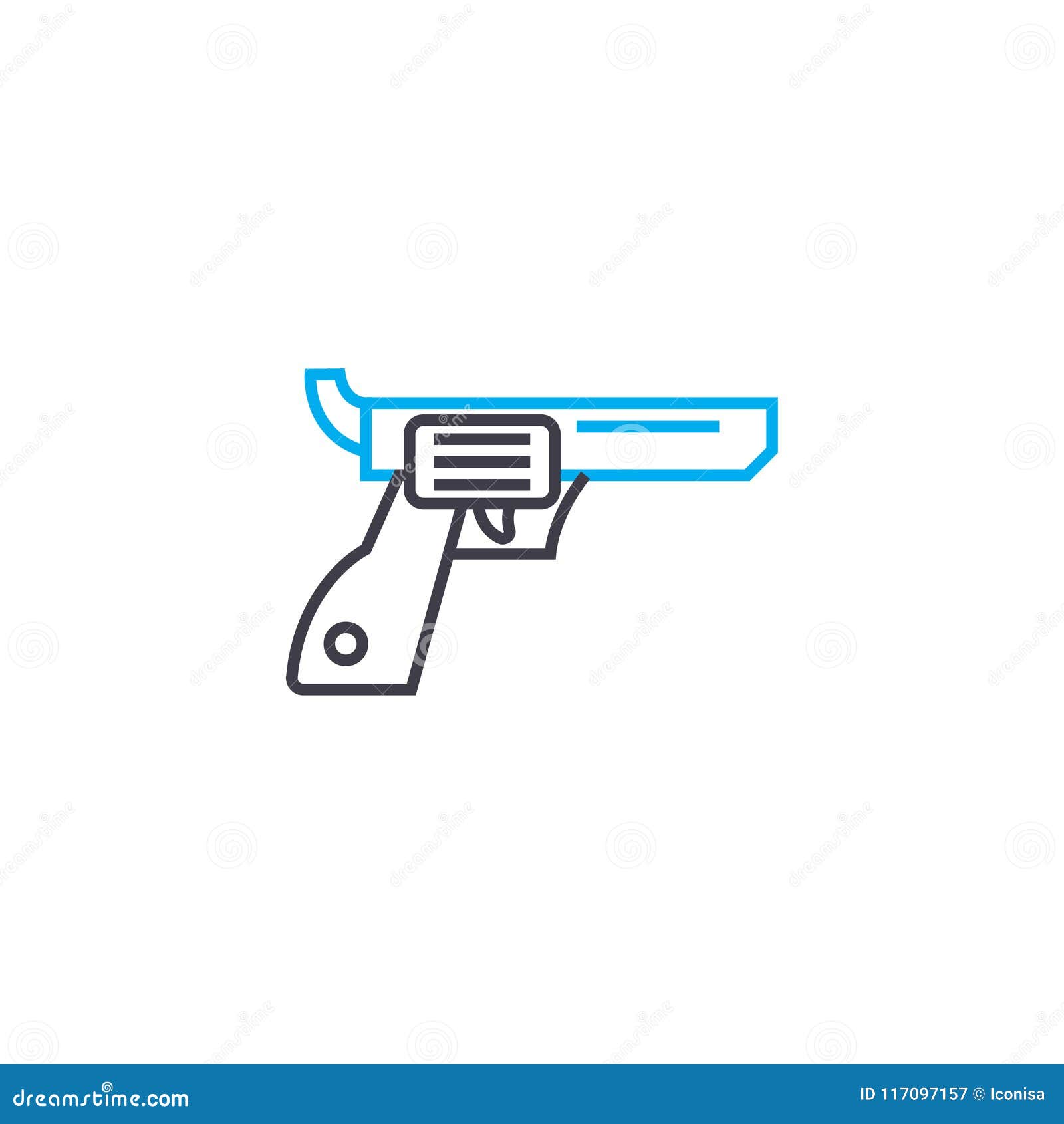 Revolver Linear Icon. Modern Outline Revolver Logo Concept On Wh ...