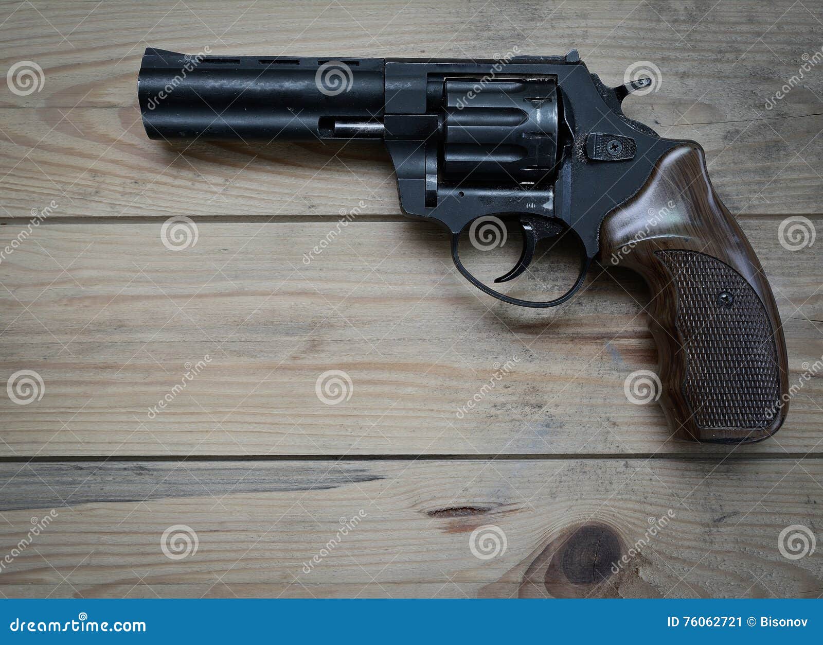 Revolver with a Long Barrel Stock Image - Image of metal, military ...