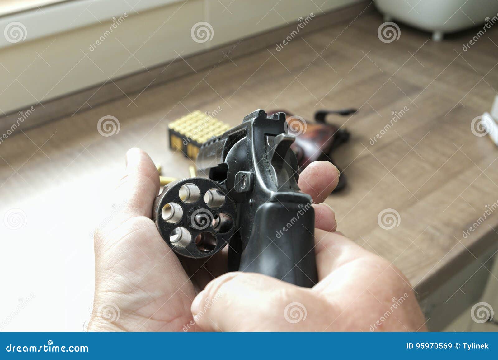 Revolver stock image. Image of fingers, barrel, activity - 95970569