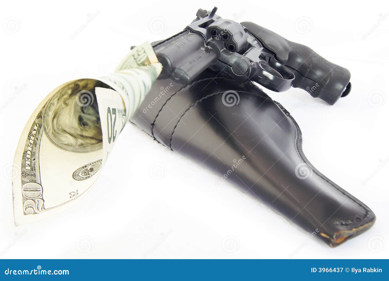 Revolver Shooting Money Picture. Image: 3966437