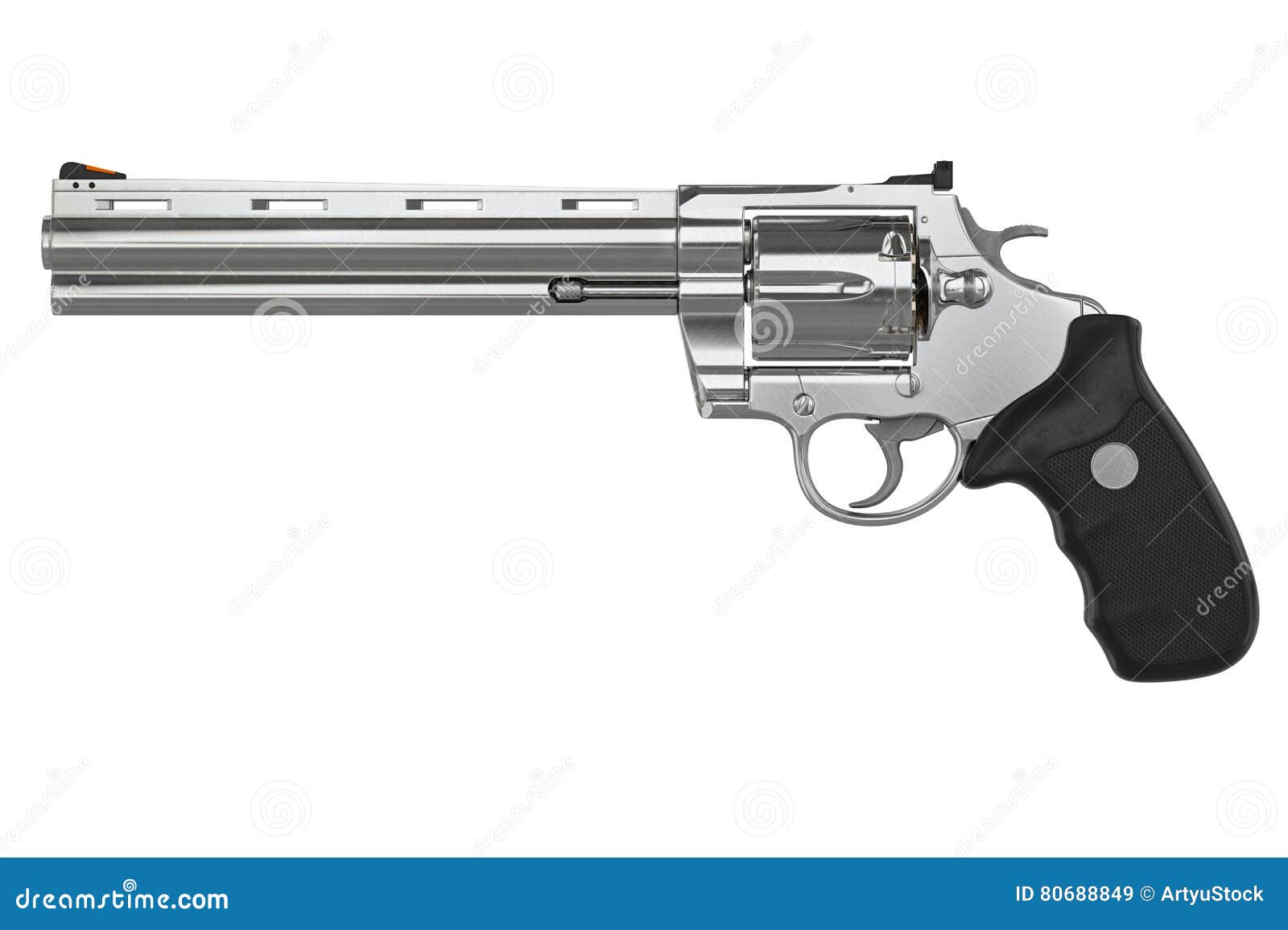 Revolver Side View Gun Vector Icon. Bullet Pistol Western Handgun ...