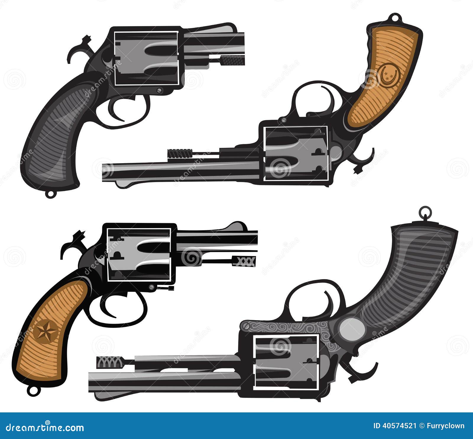 Revolvers stock illustration. Illustration of decorative - 40574521