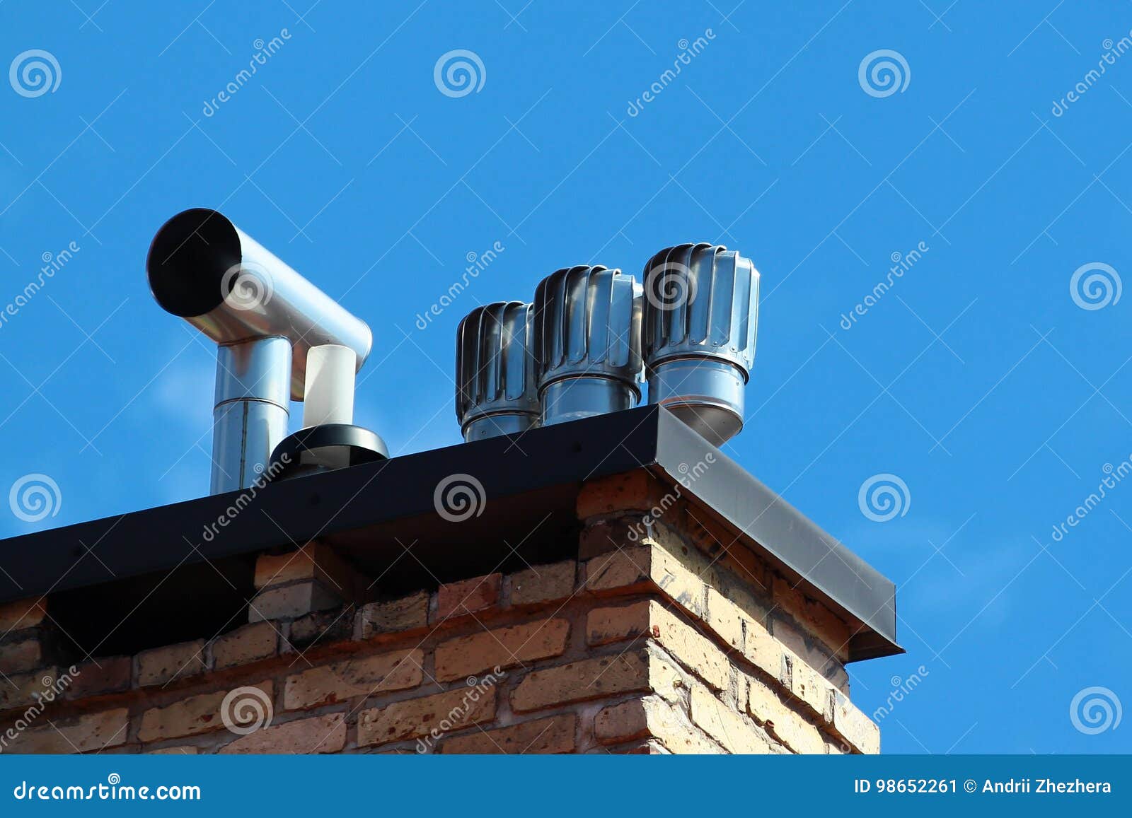 Revolving Cowls Eradicate Downdraught in Chimneys Stock Image - Image ...
