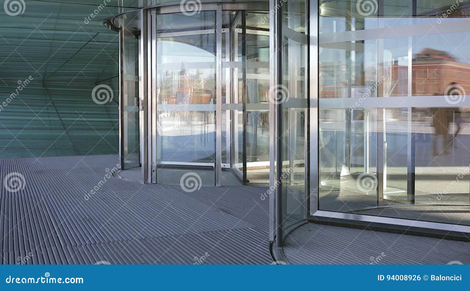 Revolving doors stock footage. Video of building, rotating - 94008926