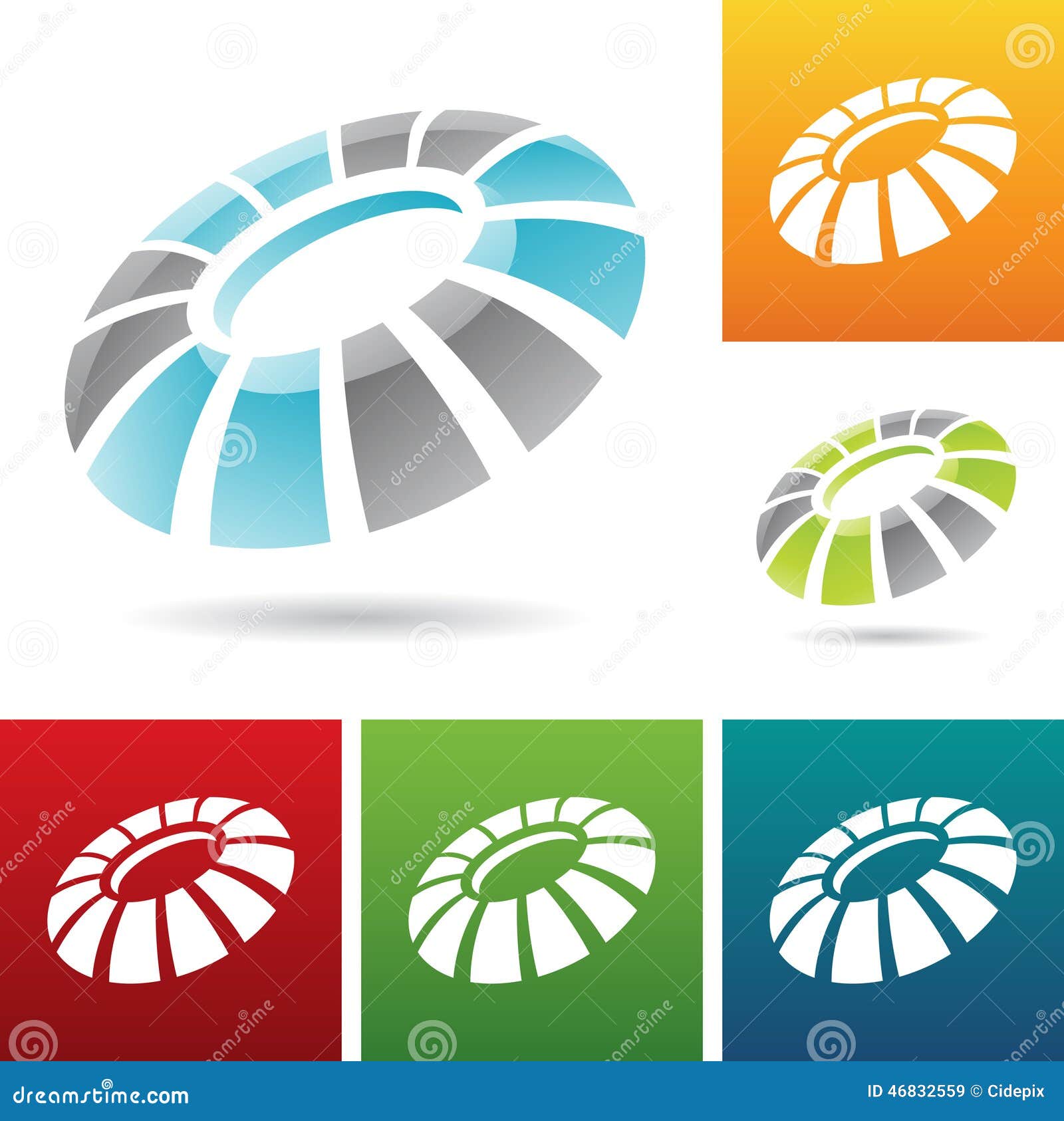 Revolving Round Abstract Icons Stock Vector - Illustration of company ...