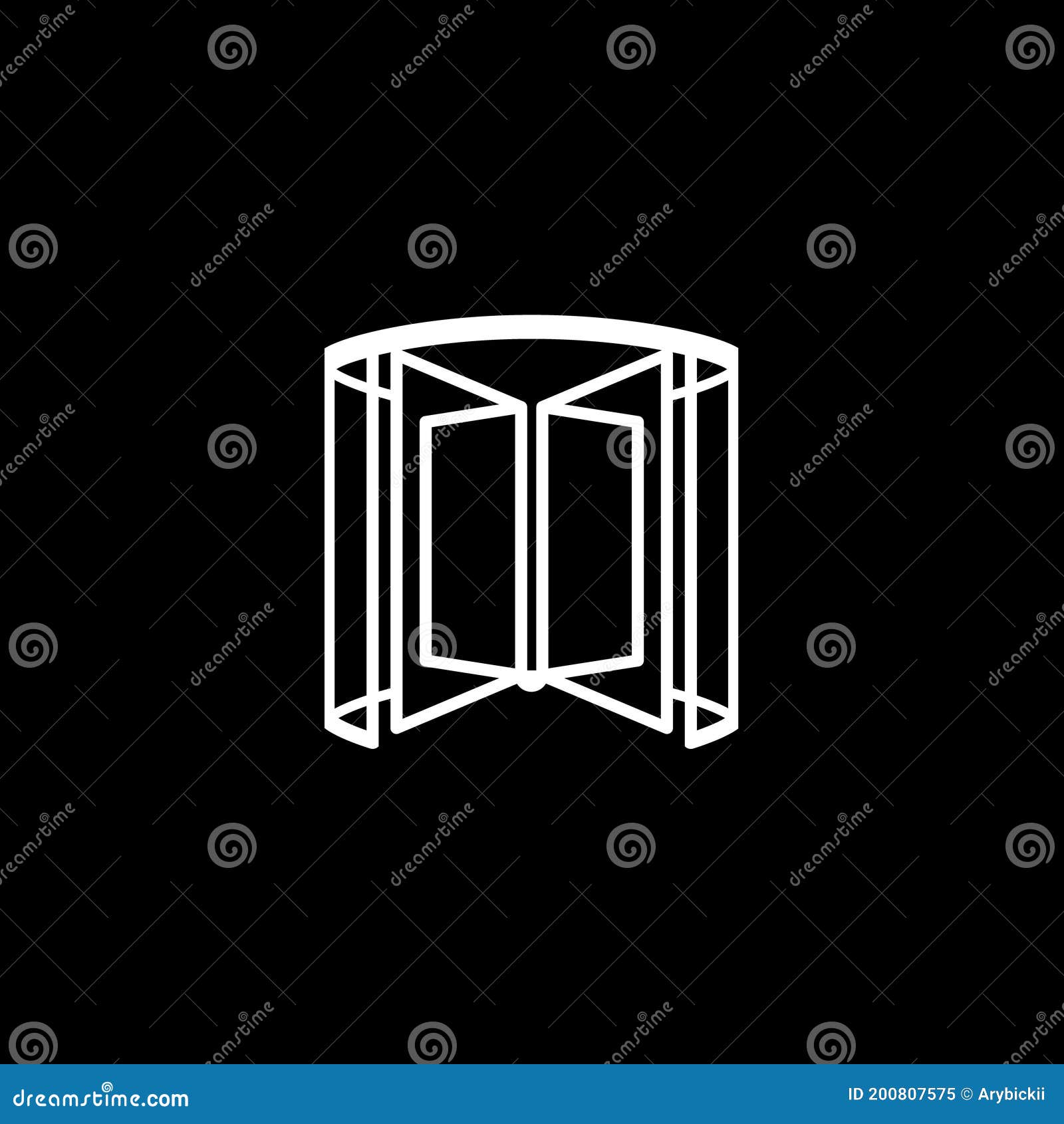 Revolving Turning Door Cartoon Vector | CartoonDealer.com #192400131