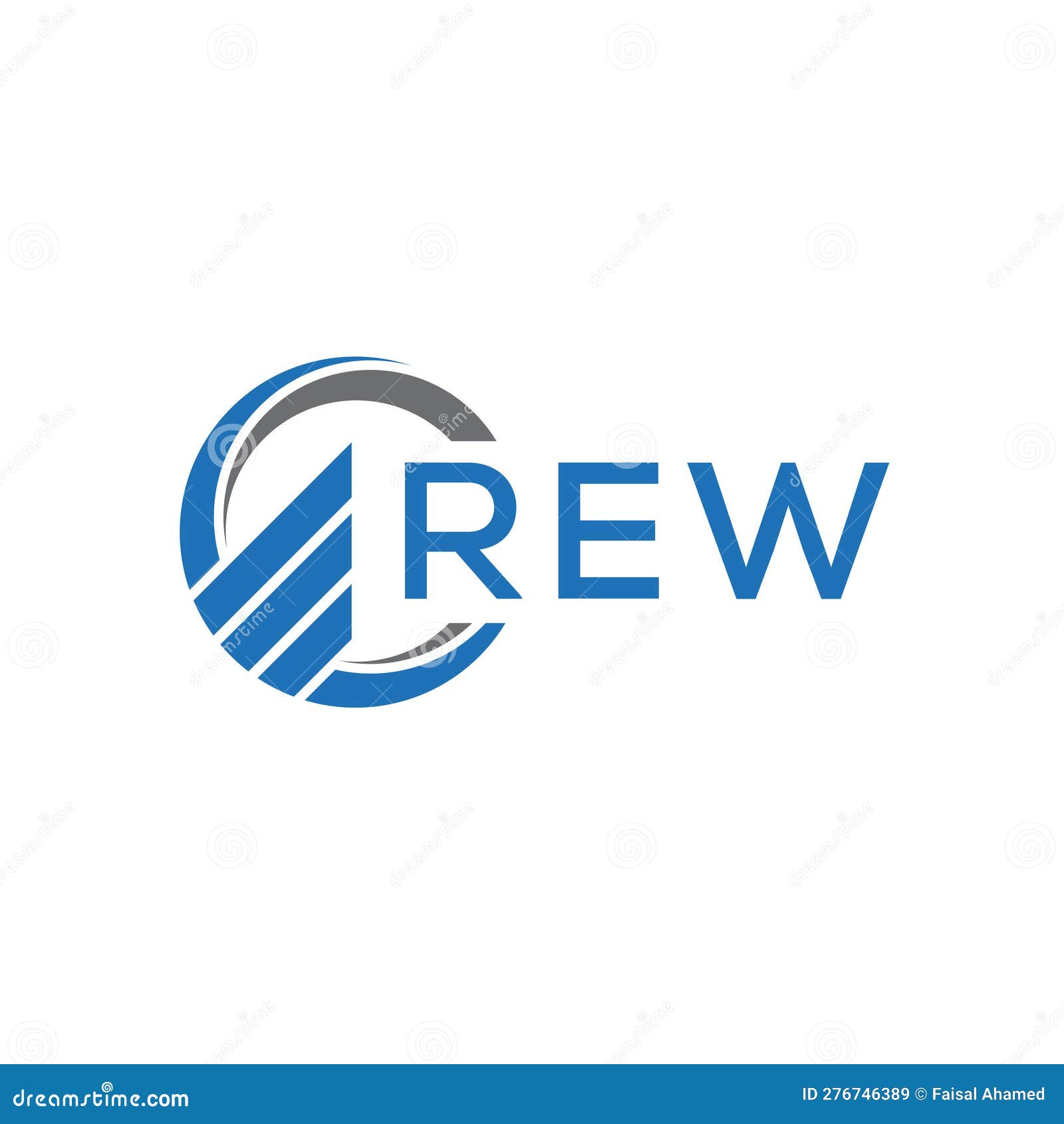 REW Abstract Technology Logo Design on White Background. REW Creative ...