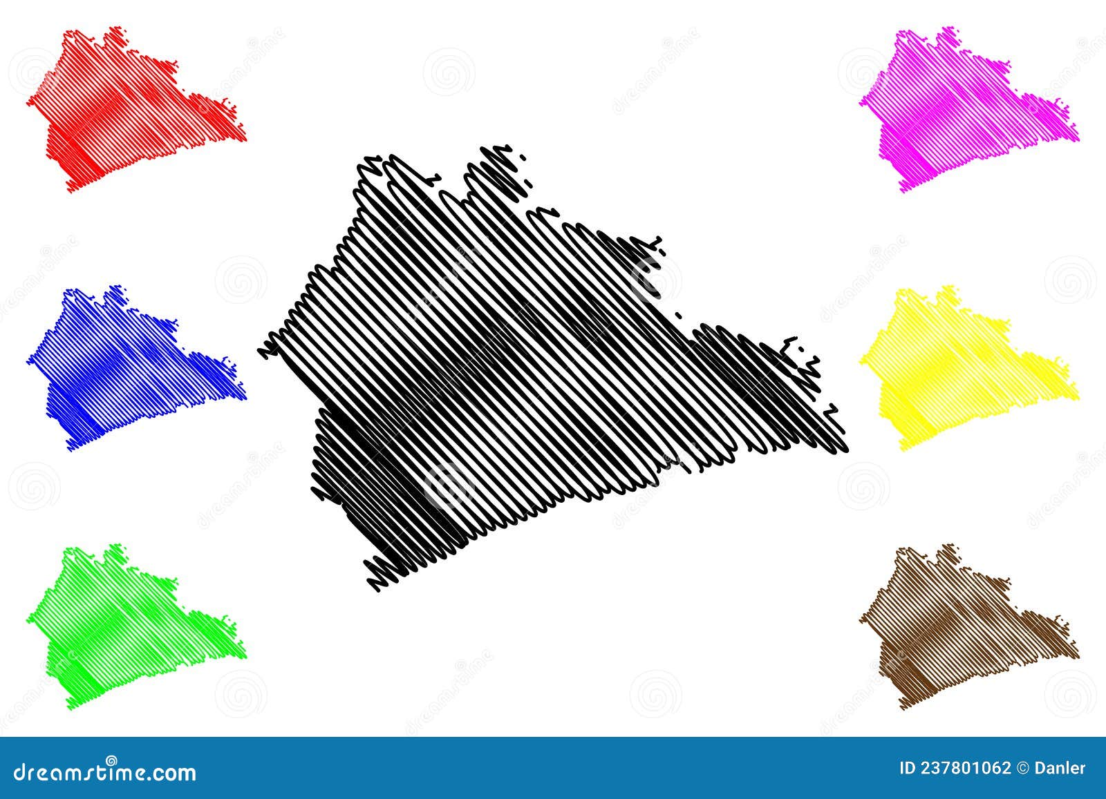 Rewa District Map Highlighted On Madhya Pradesh State Map Vector ...
