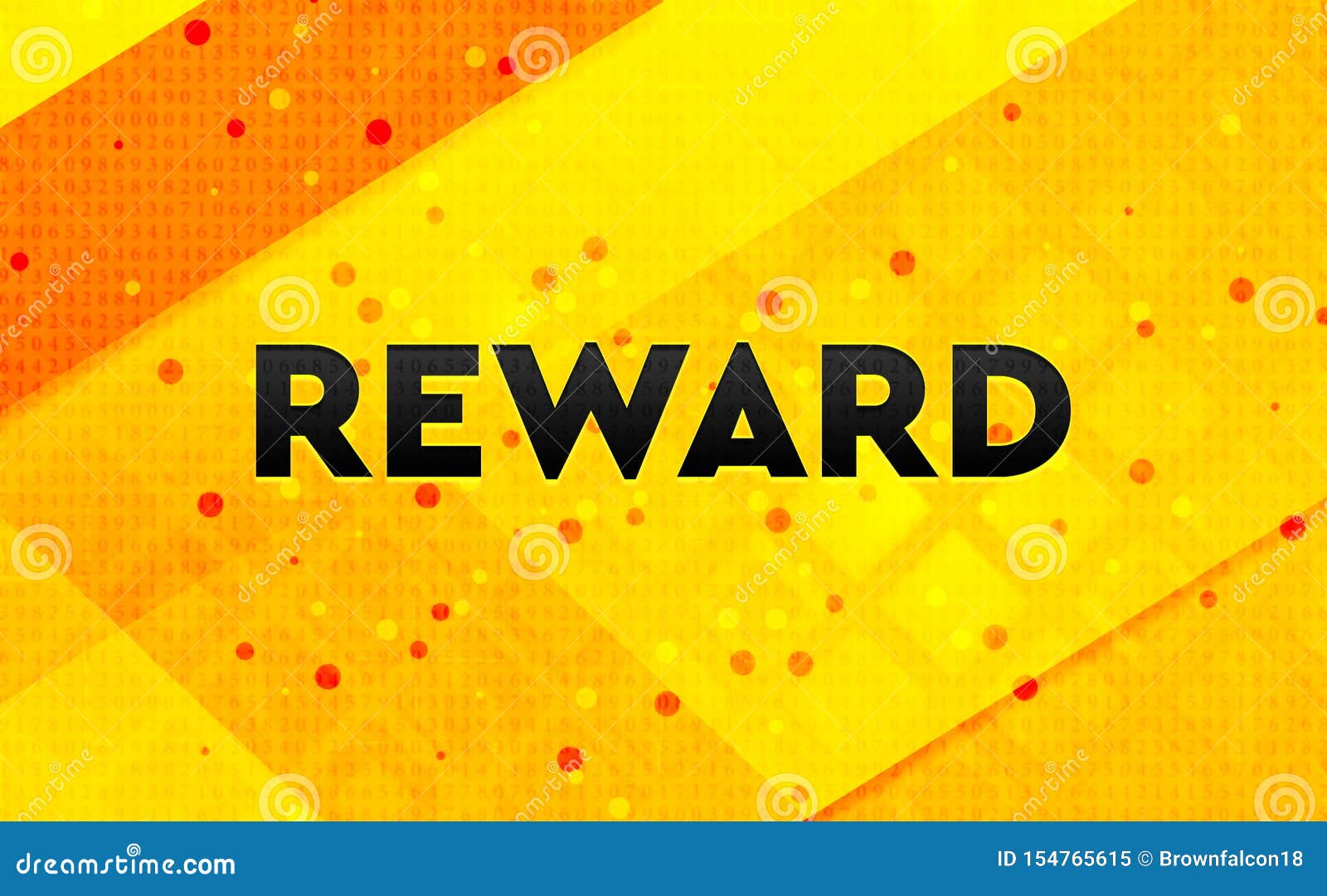 Reward Abstract Digital Banner Yellow Background Stock Illustration ...