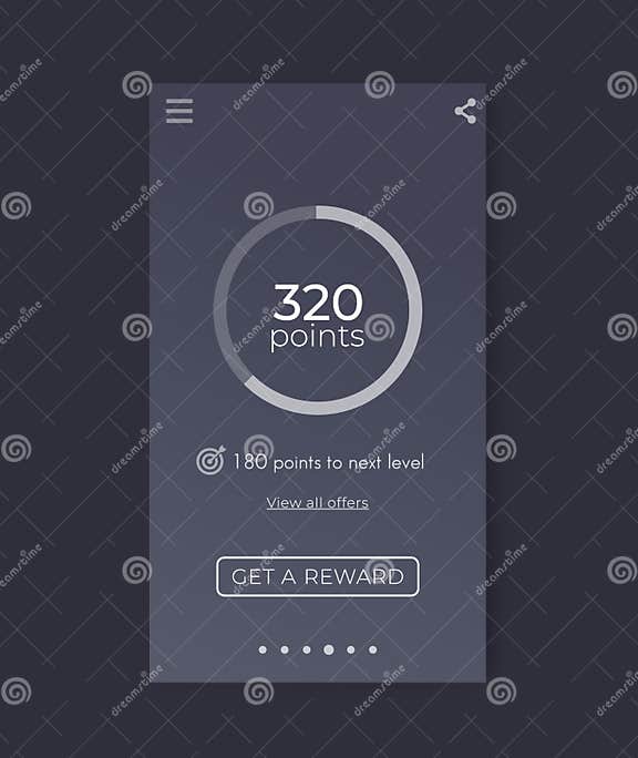 Reward App Interface, Mobile Ui Design, Vector Stock Vector ...