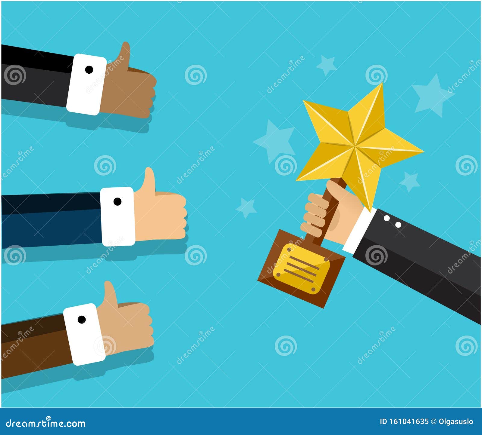 Reward and Approval of People Stock Illustration - Illustration of ...
