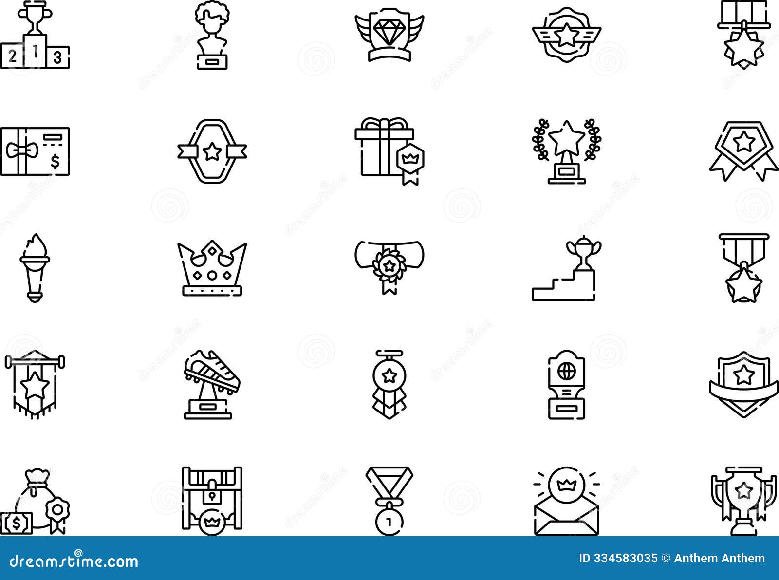 Reward and Badges Icons Collection is a Vector Illustration with ...