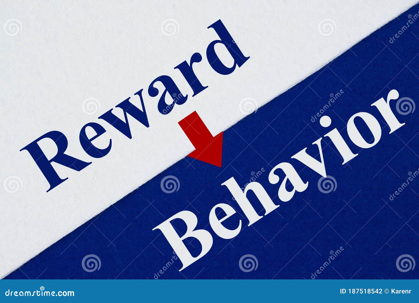 Reward Behavior System Type Message with Arrow Stock Photo - Image of ...