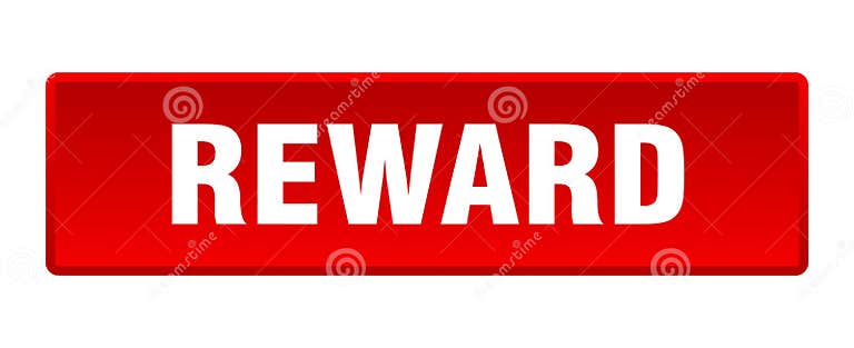 Reward Button. Reward Square Isolated Push Button Stock Vector ...