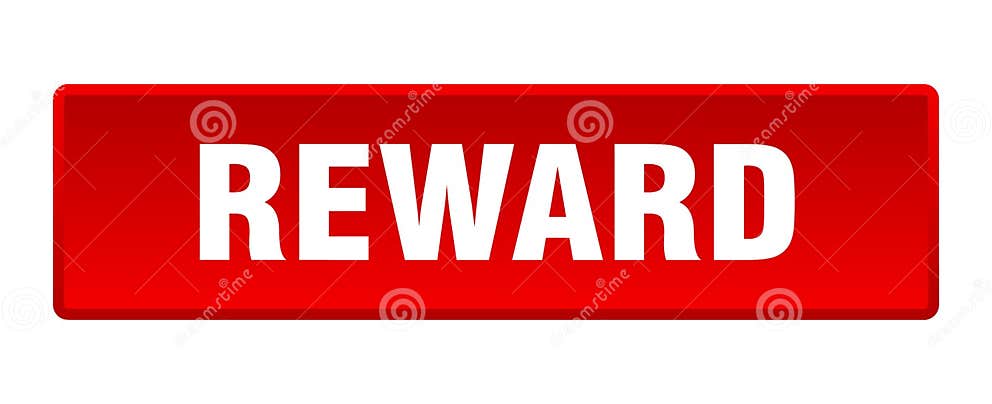 Reward Button. Reward Square Isolated Push Button Stock Vector ...
