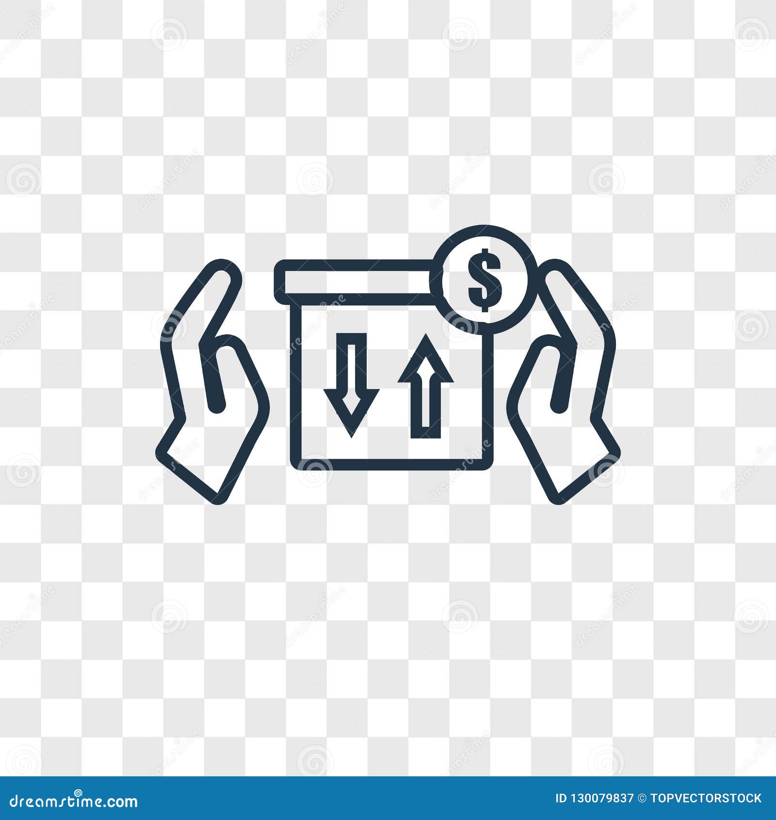 Reward Concept Vector Linear Icon Isolated on Transparent Background ...