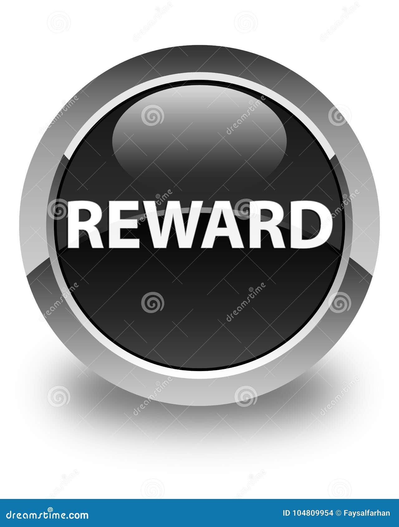 Reward Glossy Black Round Button Stock Illustration - Illustration of ...