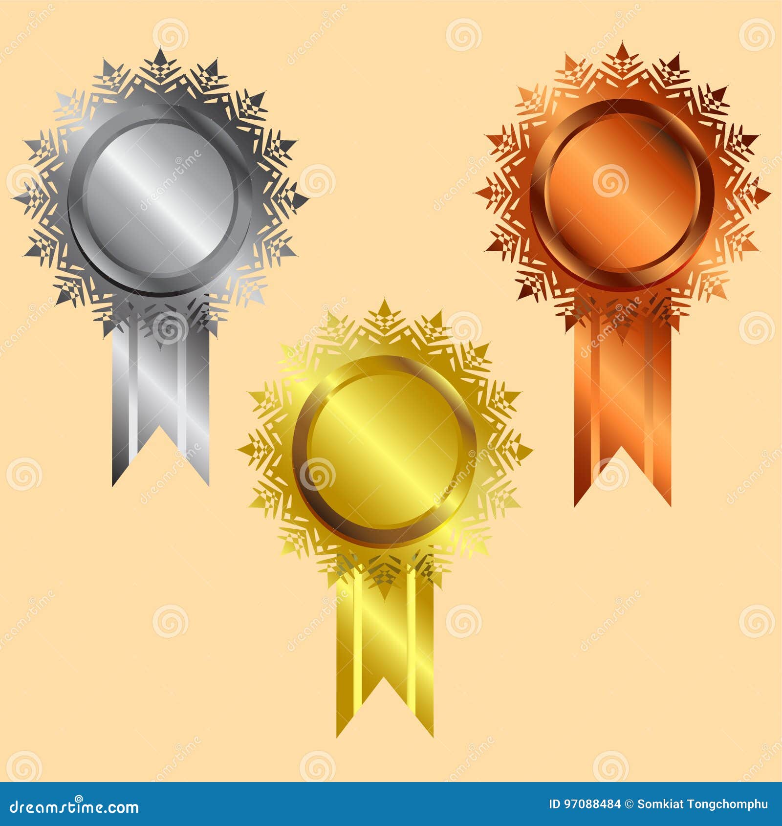 Reward, icon stock vector. Illustration of reward, ribbon - 97088484