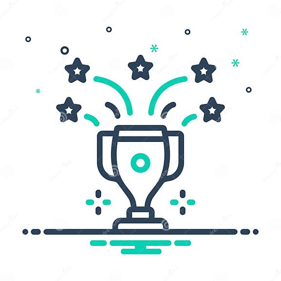 Mix Icon for Reward, Prize and Award Stock Illustration - Illustration ...