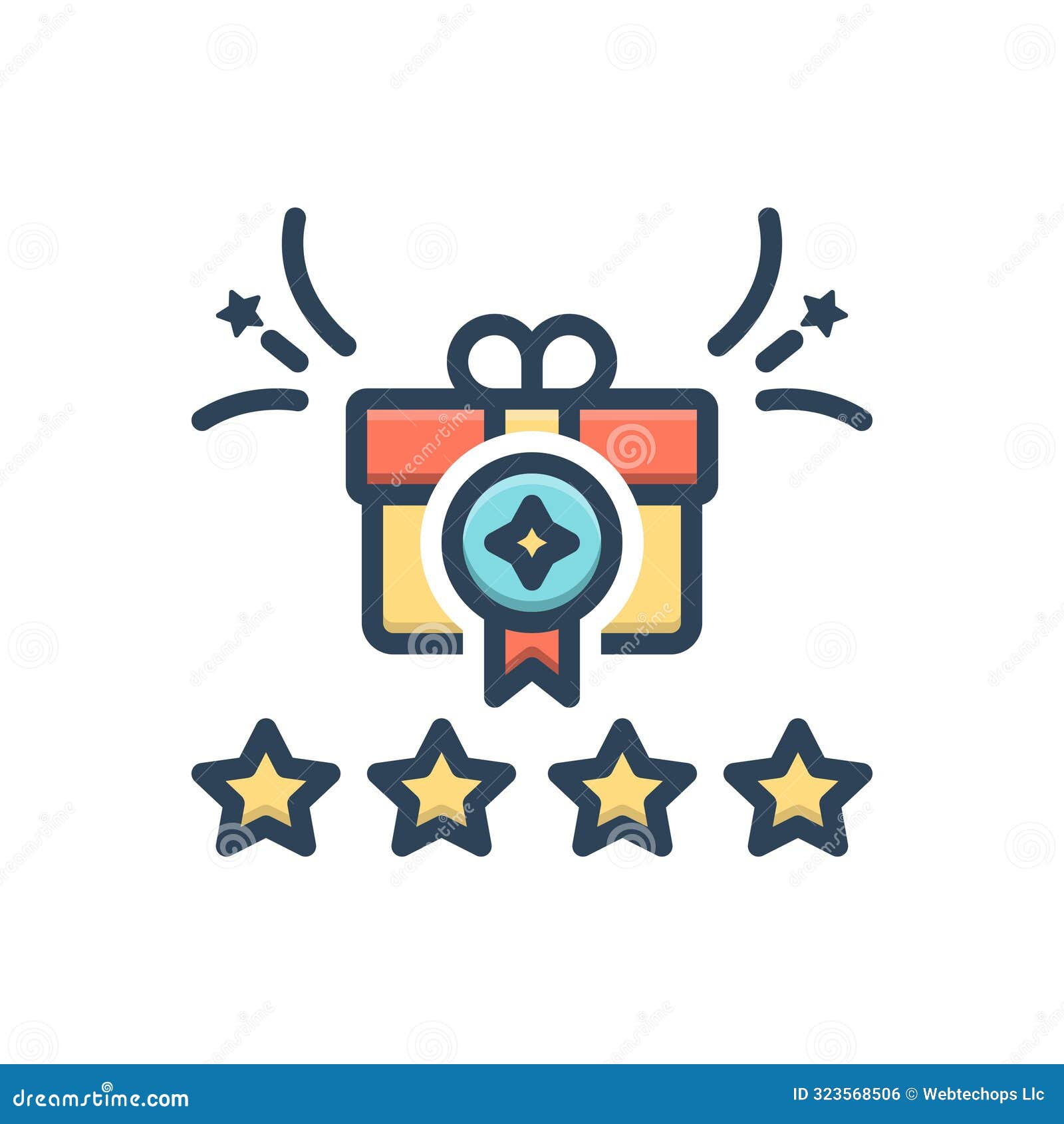 Color Illustration Icon for Reward, Prize and Keepsake Stock ...